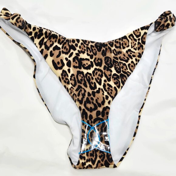 ASOS | Swim | New Asos Design Leopard Print Rib Knotted Sides High Leg ...